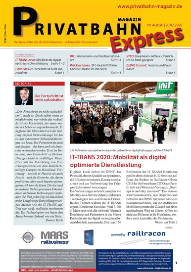 PriMa-Express 04/2020 erschienen - Privatbahn Magazin
