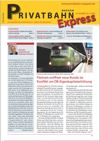 PriMa Express 26/2020 erschienen - Privatbahn Magazin